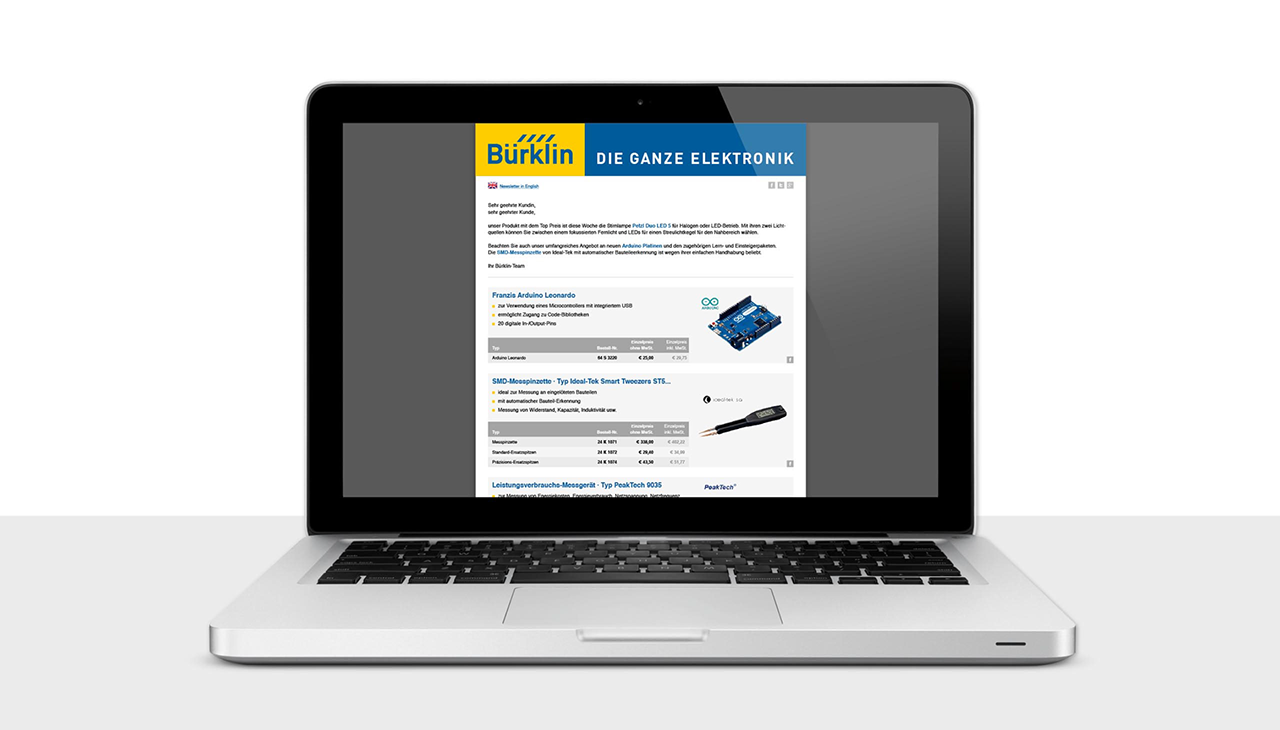Markenentwicklung · Bürklin Elektronik